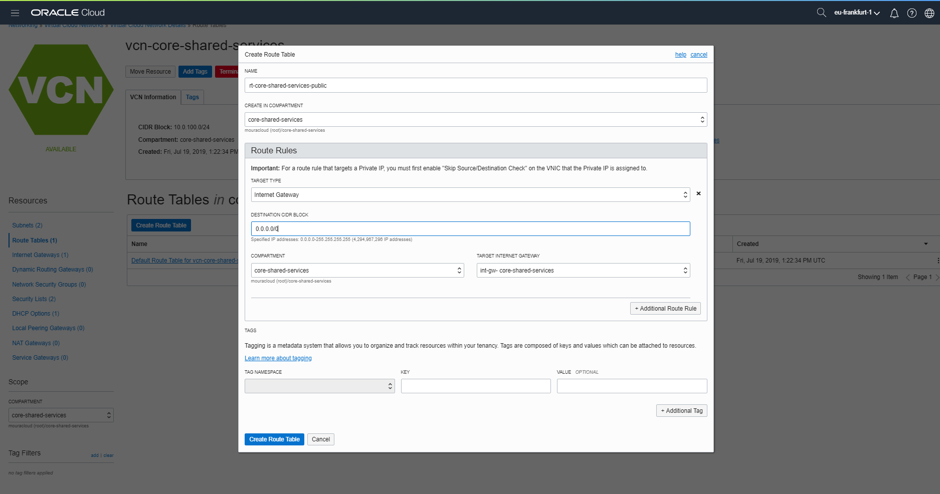 How to OCI : Step 1.2 – Governance – Tenancy core hub network ...
